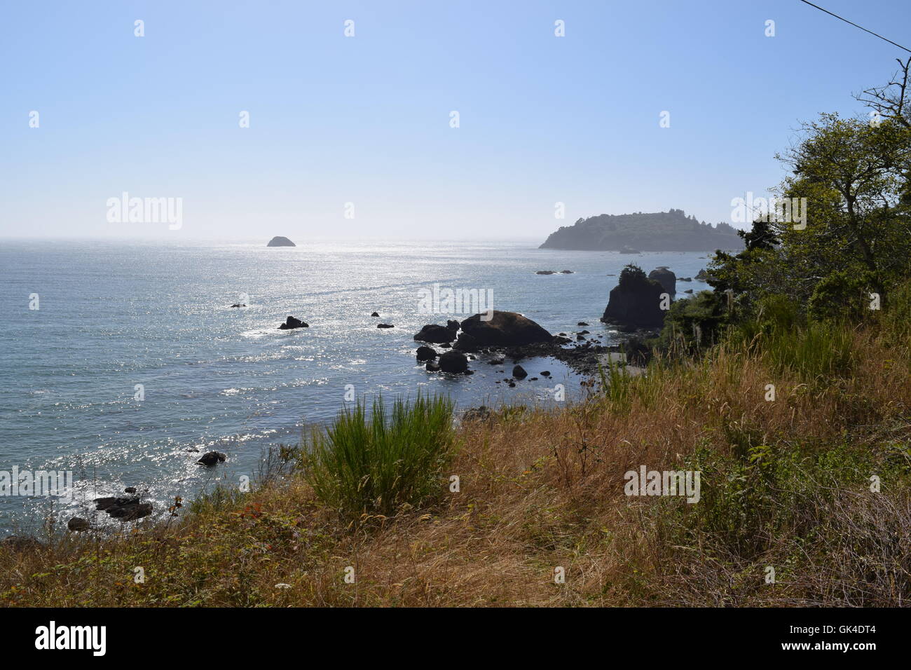 Oregon Coast line Stock Photo - Alamy