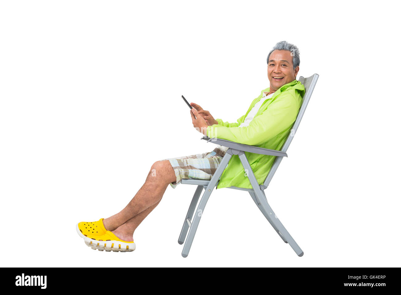 Sitting on beach looking Cut Out Stock Images & Pictures - Alamy