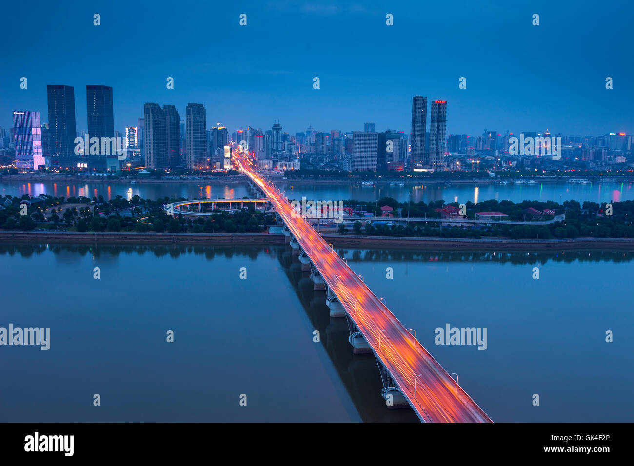 Xiangjiang River Bridge Stock Photo - Alamy