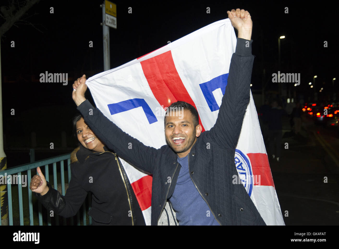 Fans celebrate Leicester City making goal that earned the team the ...