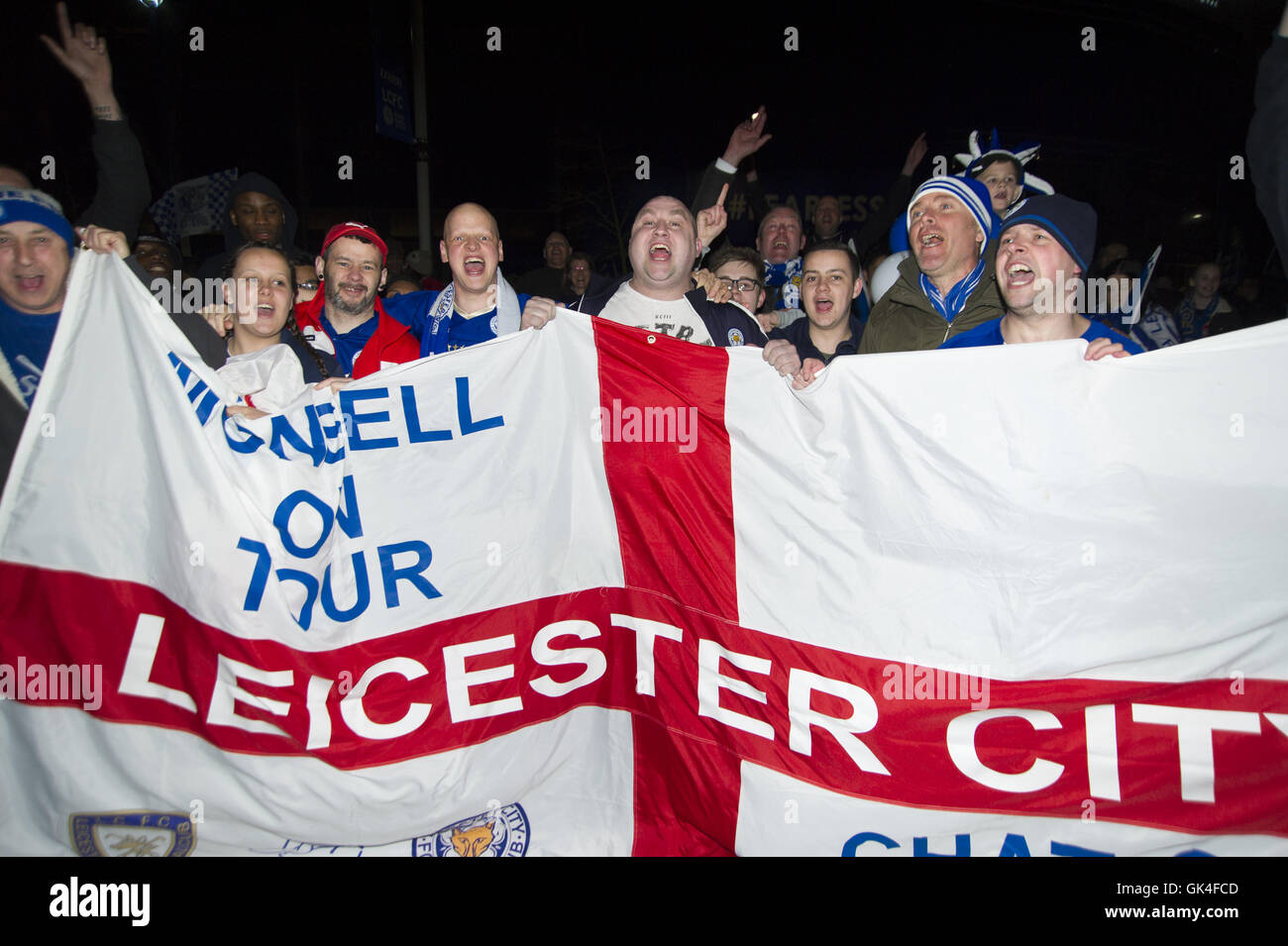 Fans celebrate Leicester City making goal that earned the team the ...
