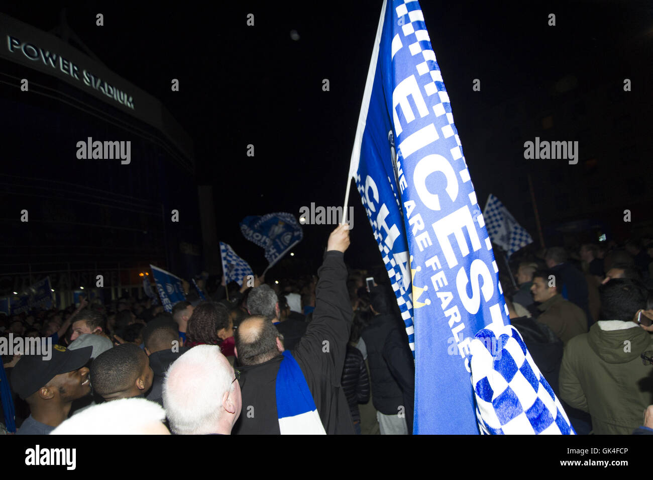 Fans celebrate Leicester City making goal that earned the team the ...