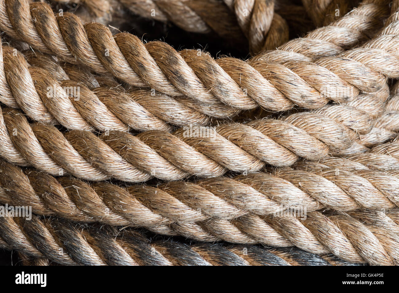 coiled white new Rope Stock Photo - Alamy