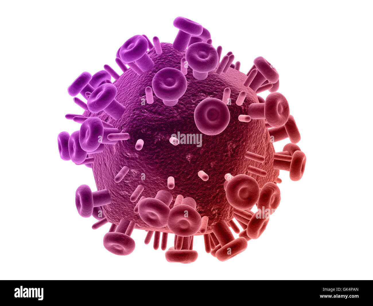 Human cell microscopic Cut Out Stock Images & Pictures - Alamy