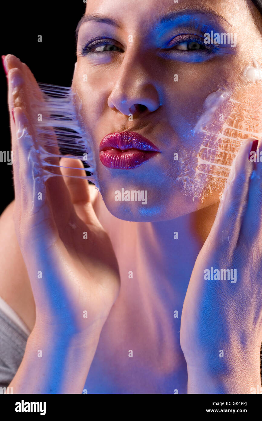 woman portrait sticky Stock Photo - Alamy
