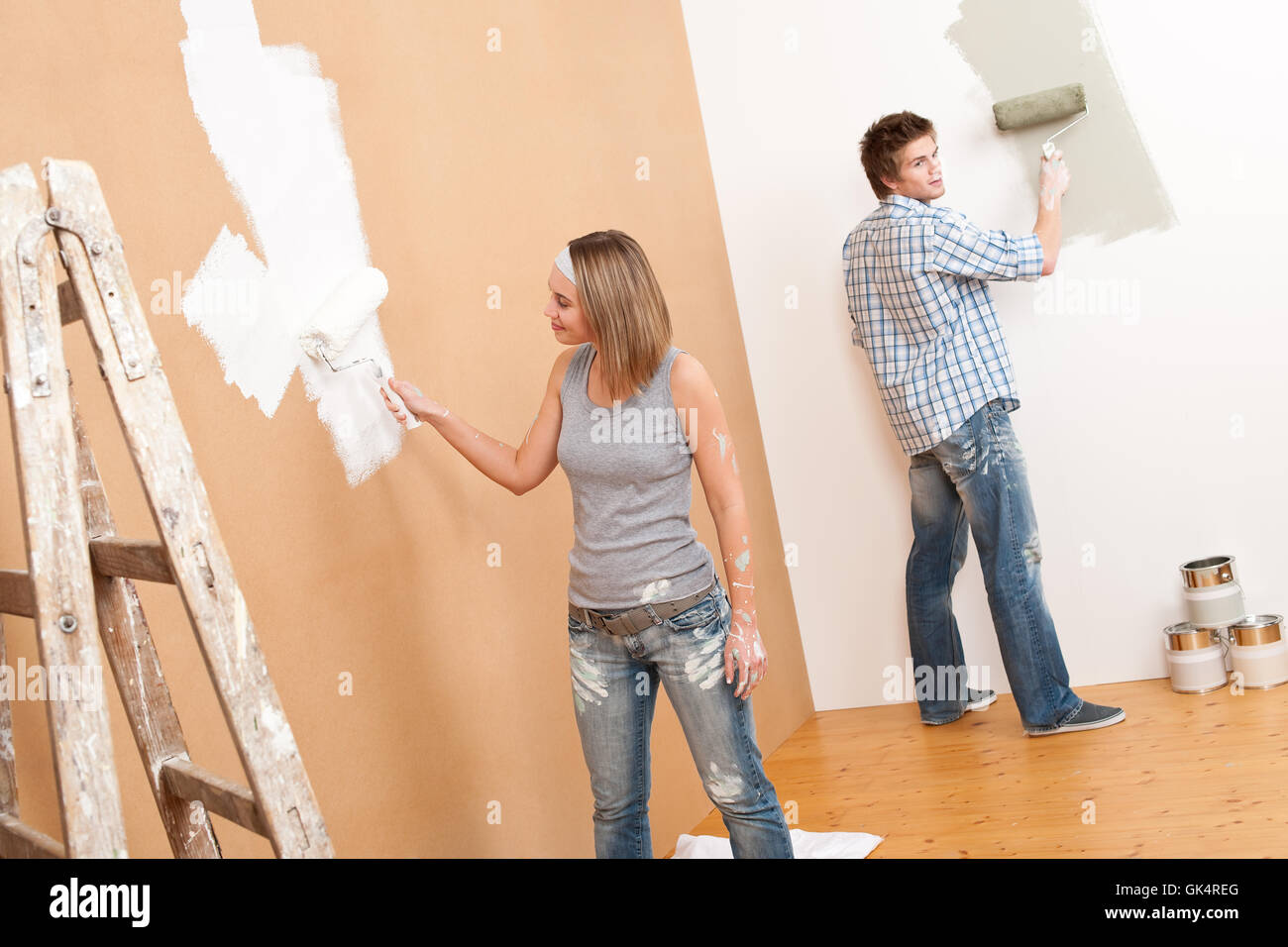 woman colour wall Stock Photo - Alamy