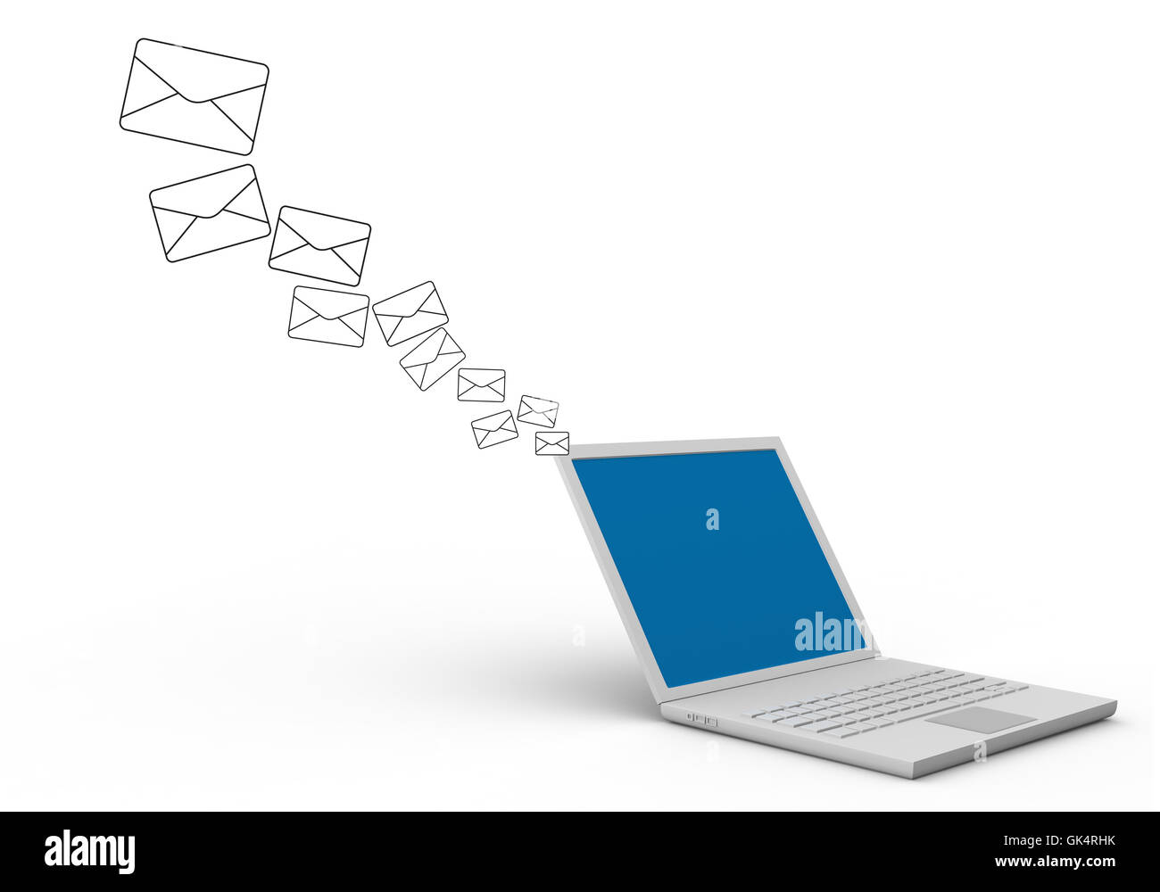 Business woman laptop notebook Cut Out Stock Images & Pictures - Alamy