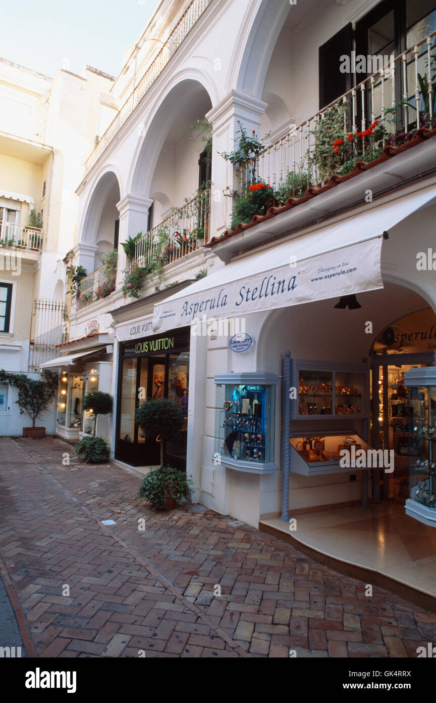 ca. 2004, Capri, Italy --- Boutiques in Capri --- Image by © Jeremy ...