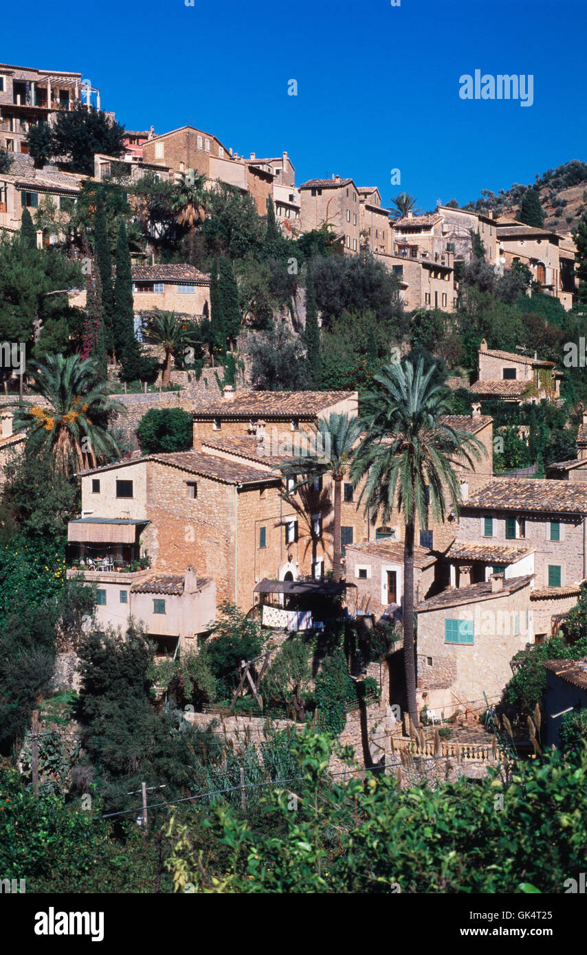 2004, Deia, Mallorca, Spain --- The town of Deia on Majorca, where ...