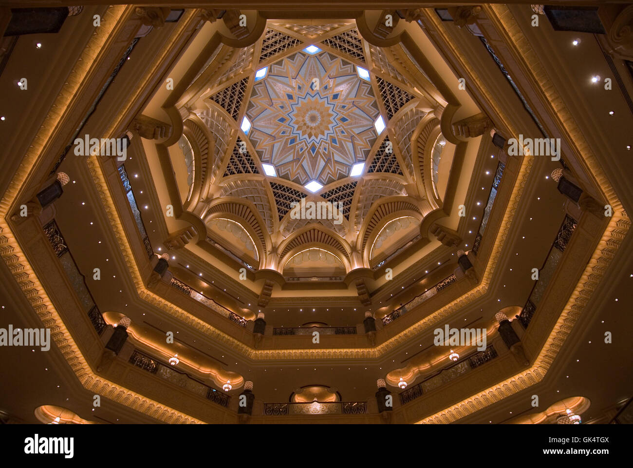 2006, Abu Dhabi, United Arab Emirates --- Atrium at Emirates Palace ...