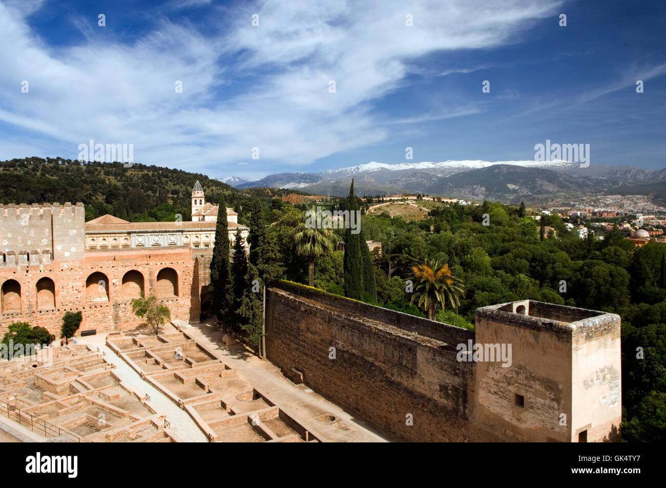M·laga, Spain --- The Alcazab Section of the Alhambra --- Image by ...