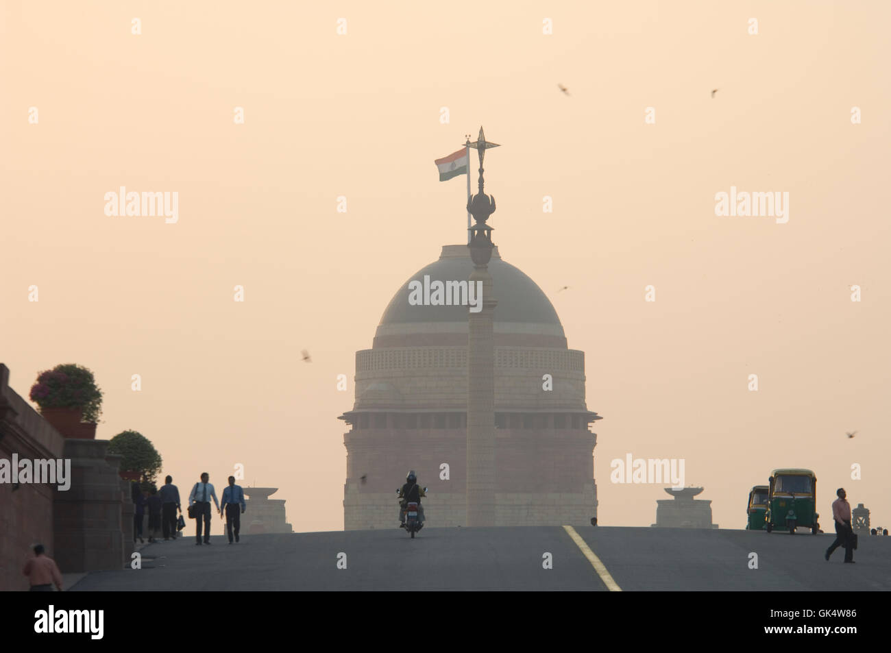 2009, Delhi, North-Central India, India --- Indian Goverment buildings ...