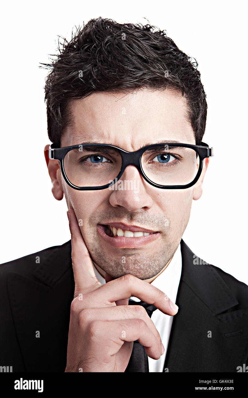 portrait spectacles glasses Stock Photo - Alamy