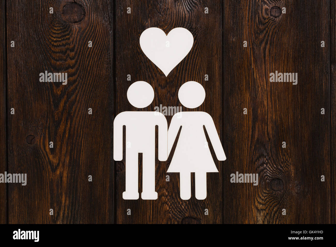 Paper couple in love. Abstract conceptual image Stock Photo - Alamy