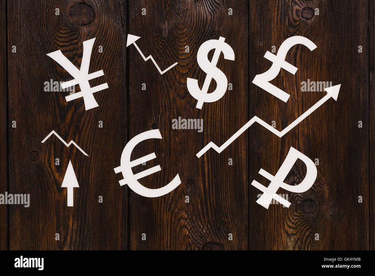 Paper currency signs, money. Abstract conceptual image Stock Photo - Alamy
