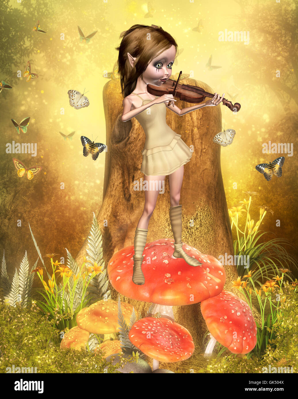 woman leaf music Stock Photo - Alamy