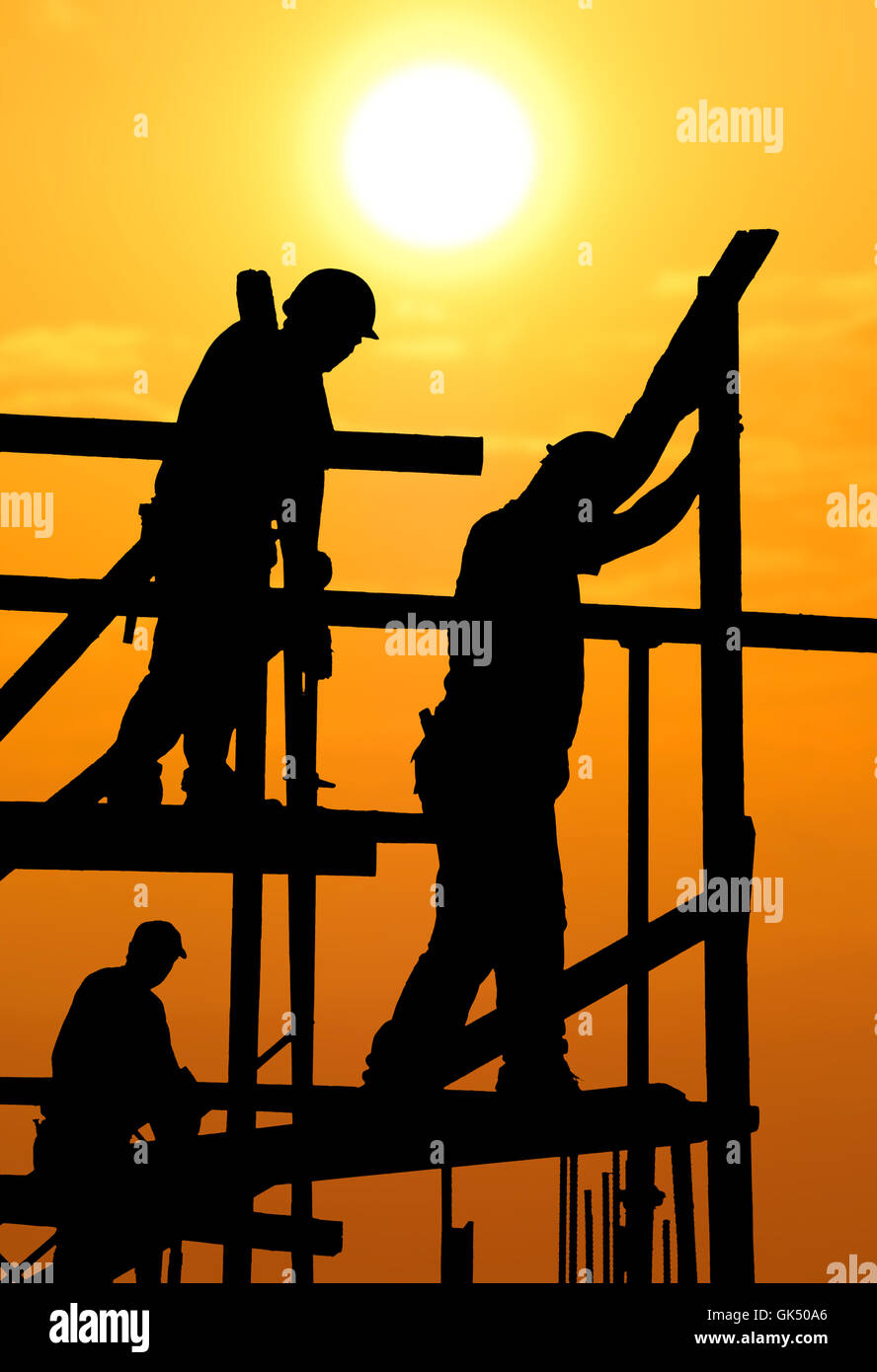 scaffold scaffolding silhouette Stock Photo - Alamy