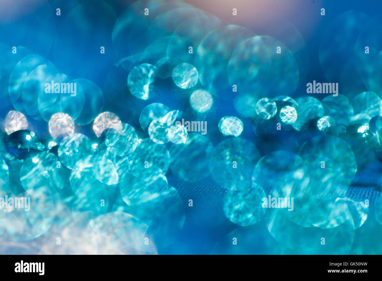 Abstract blue twinkled lights, background with bokeh defocused Stock ...