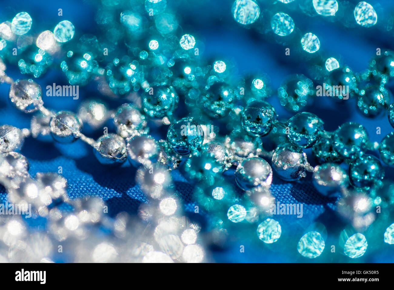Abstract blue twinkled lights, background with bokeh defocused Stock ...
