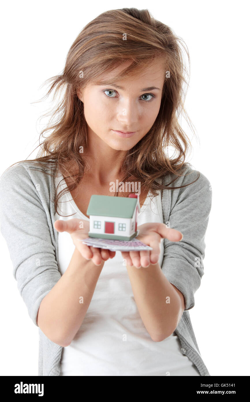 woman bank lending institution Stock Photo - Alamy