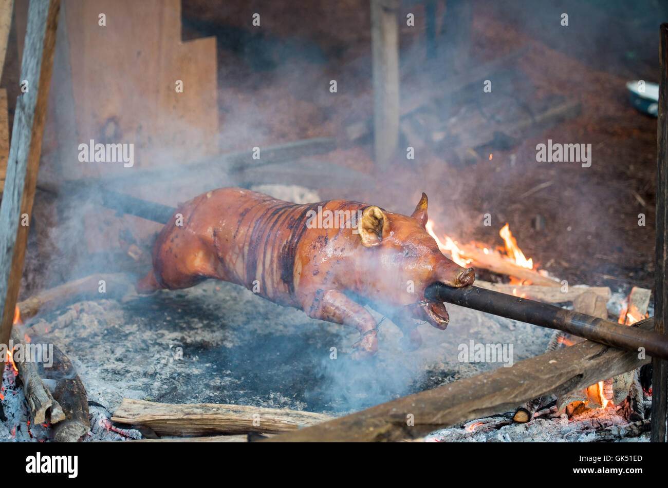 Delicious pig roast Stock Photo - Alamy