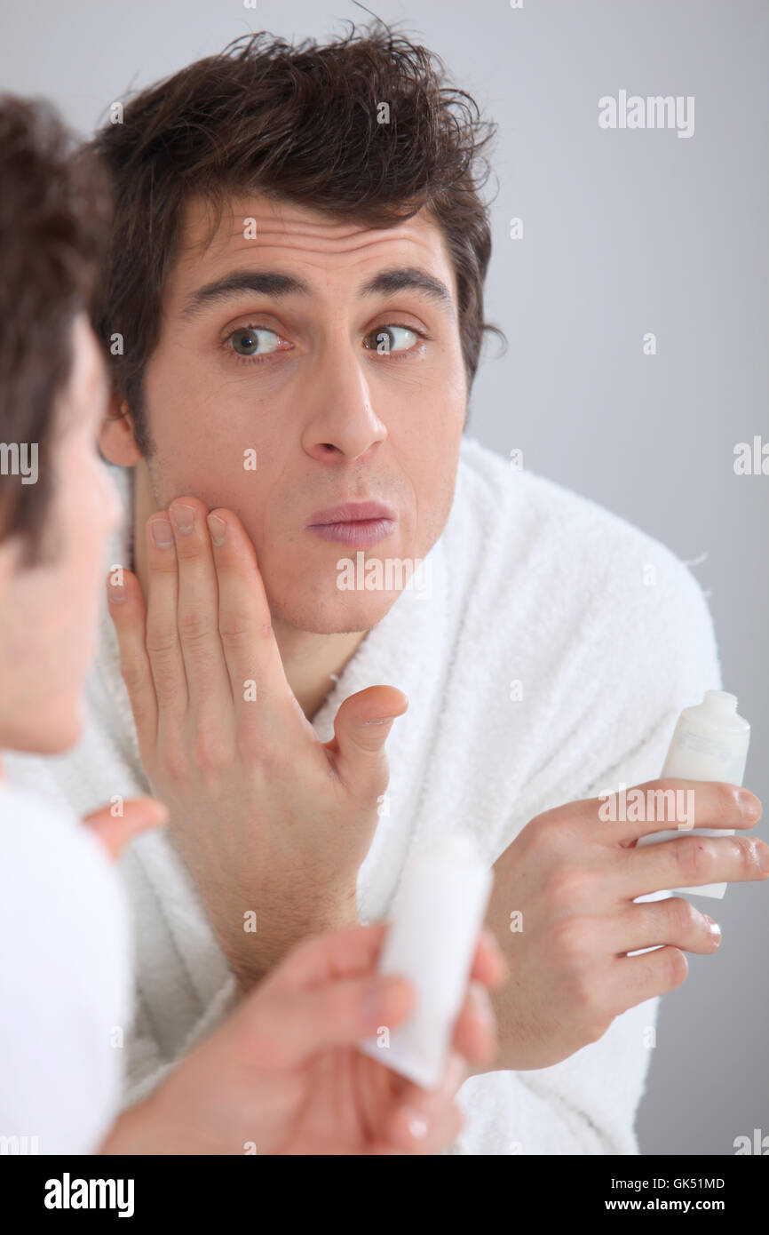 male masculine face Stock Photo - Alamy