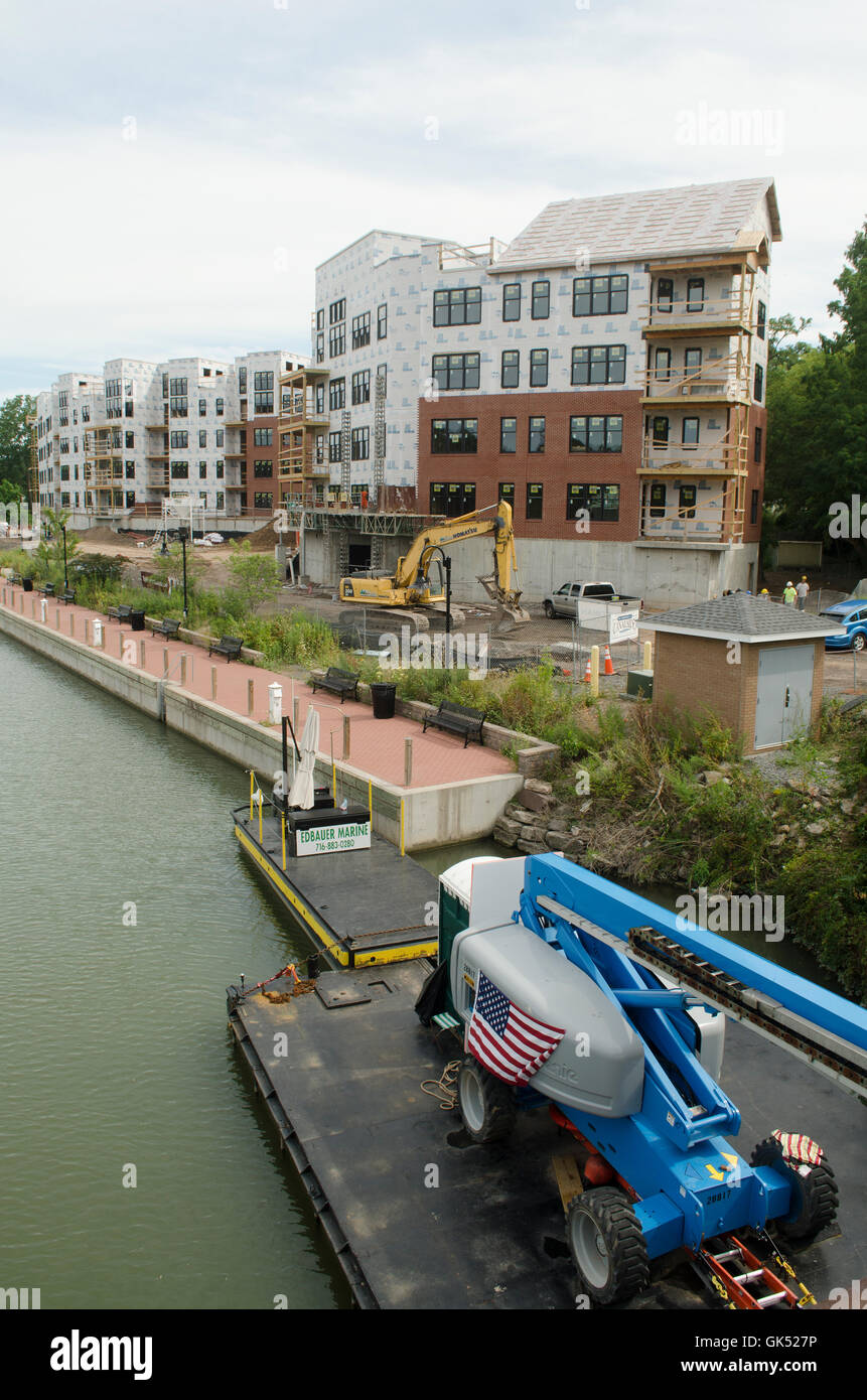 New construction on Erie Canal Stock Photo - Alamy