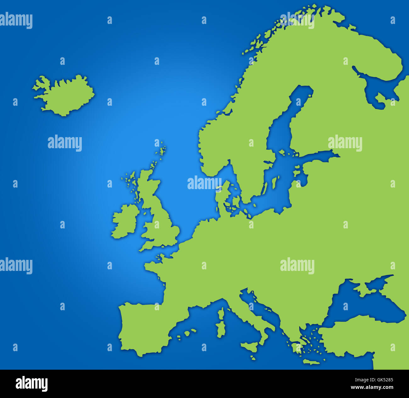 Europe Blank Map No Borders