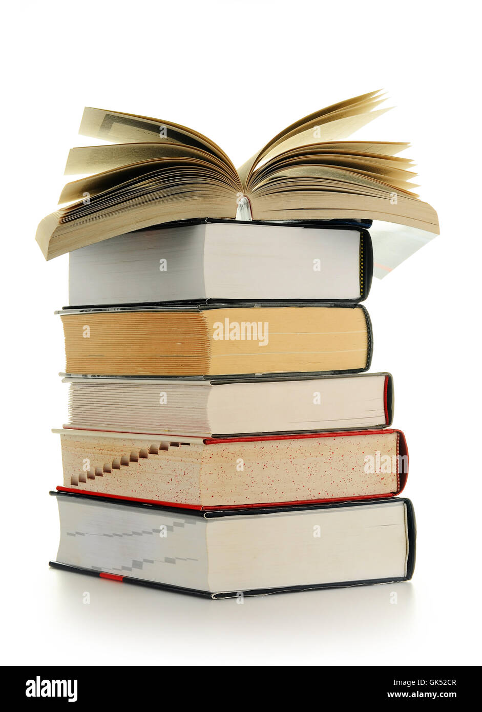 isolated stack library Stock Photo - Alamy
