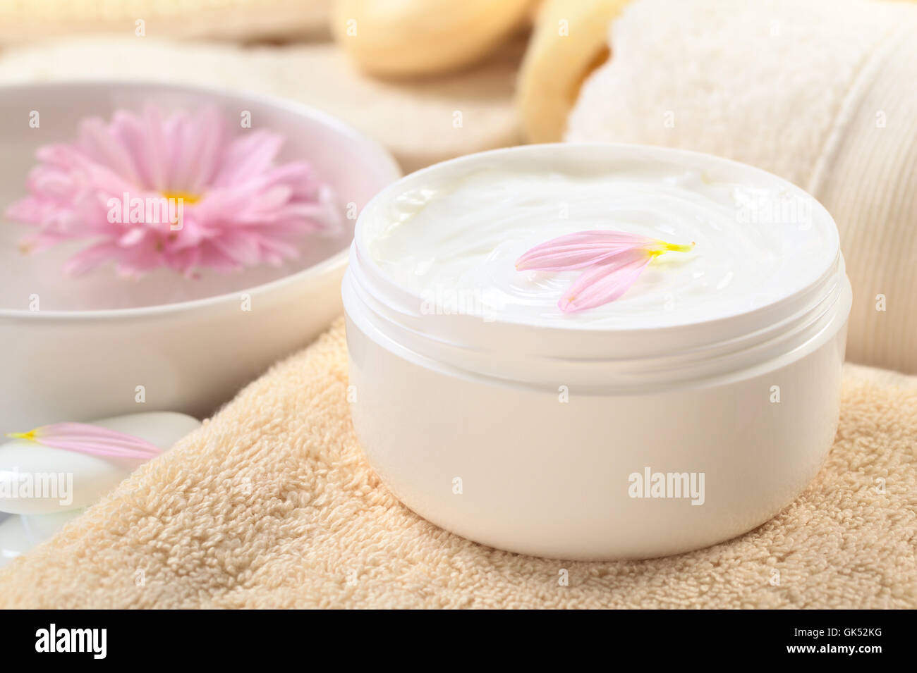 cream petal hygiene Stock Photo - Alamy