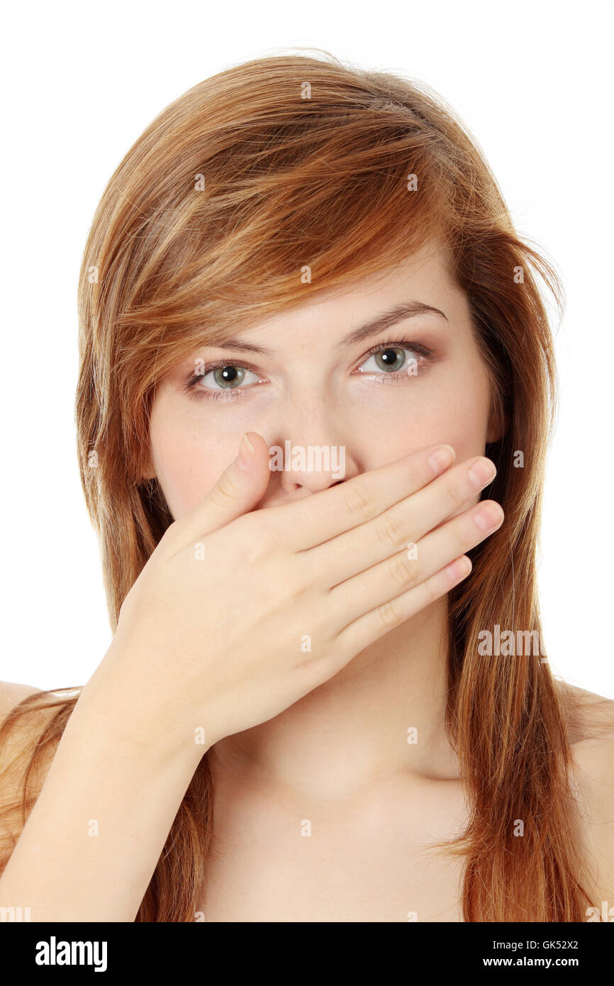 woman close gesture Stock Photo - Alamy