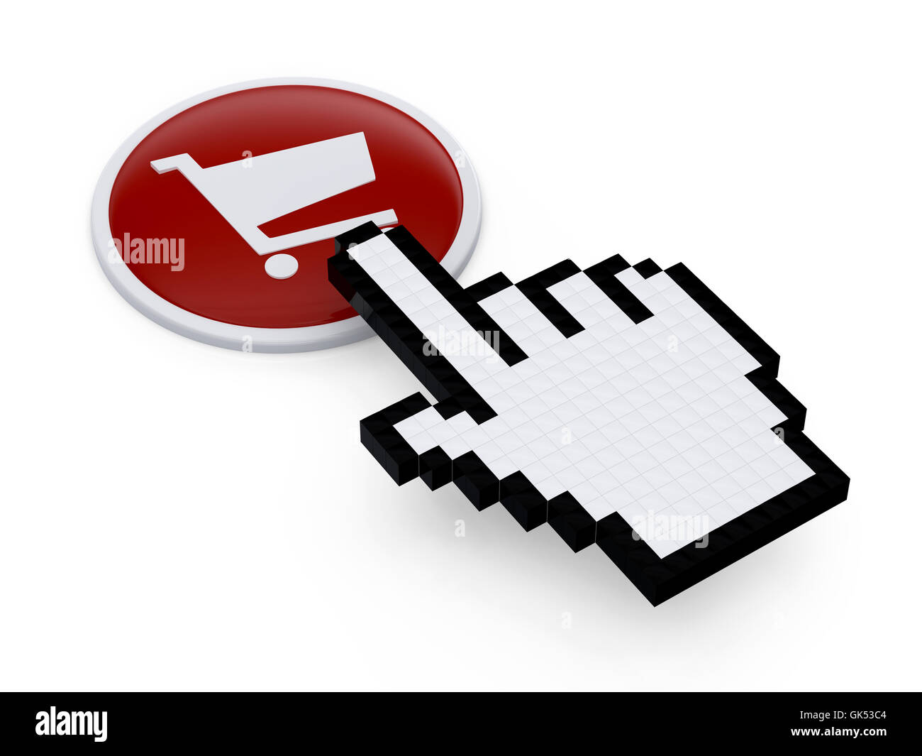 Click cursor icon red hi-res stock photography and images - Alamy