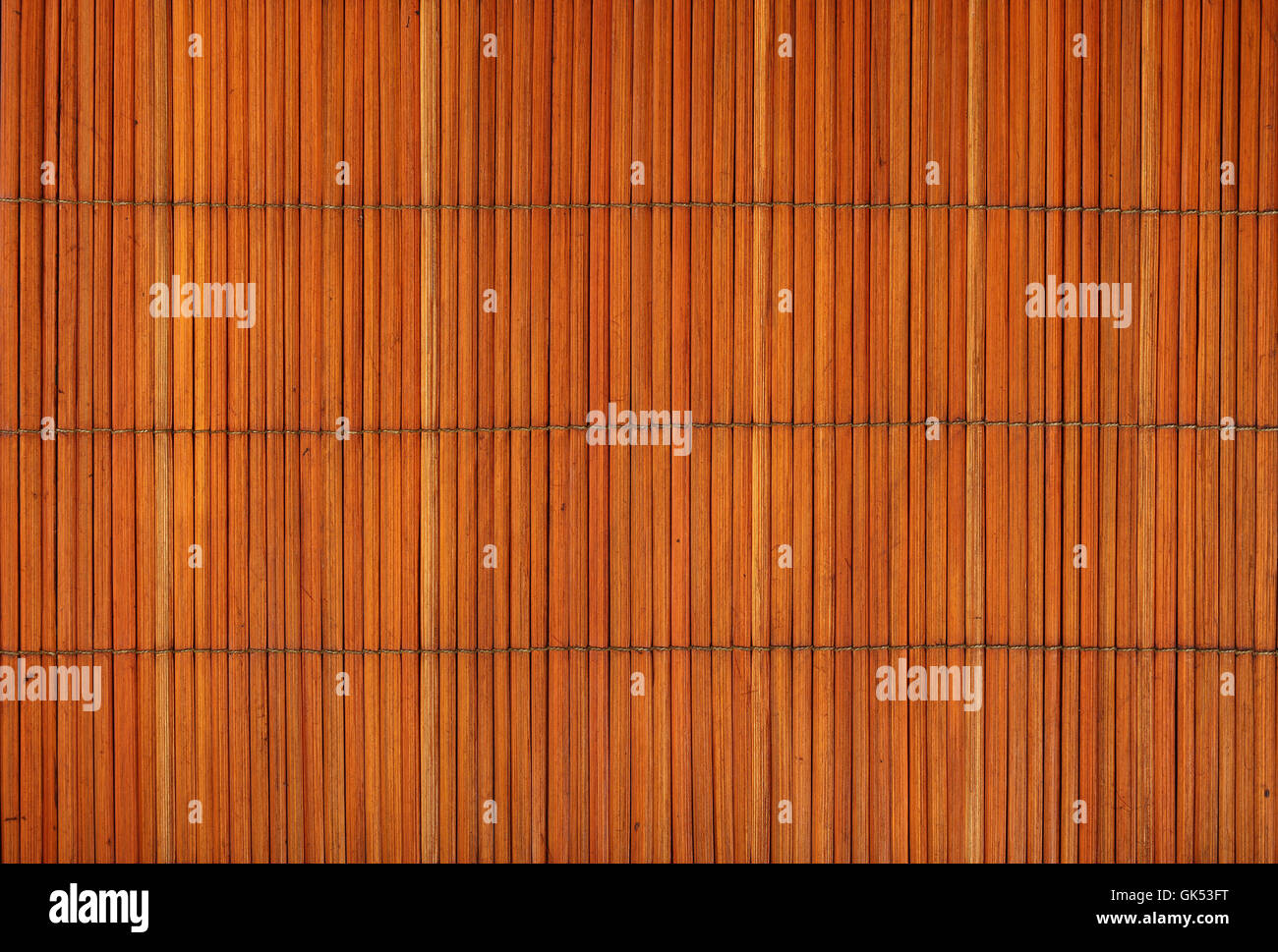 Orange brown vintage natural wooden bamboo mat background texture with ...