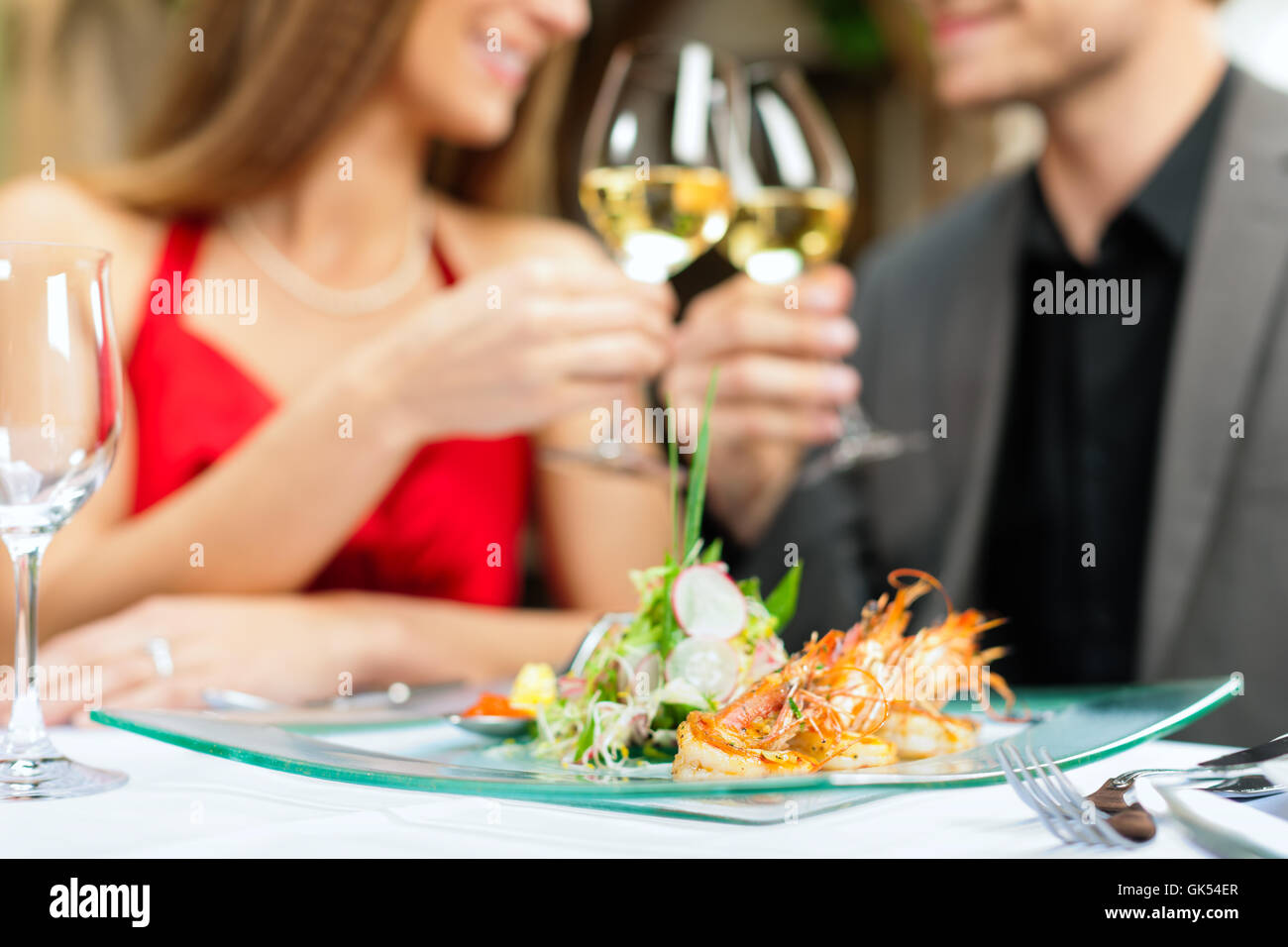 dinner or lunch in restaurant Stock Photo - Alamy