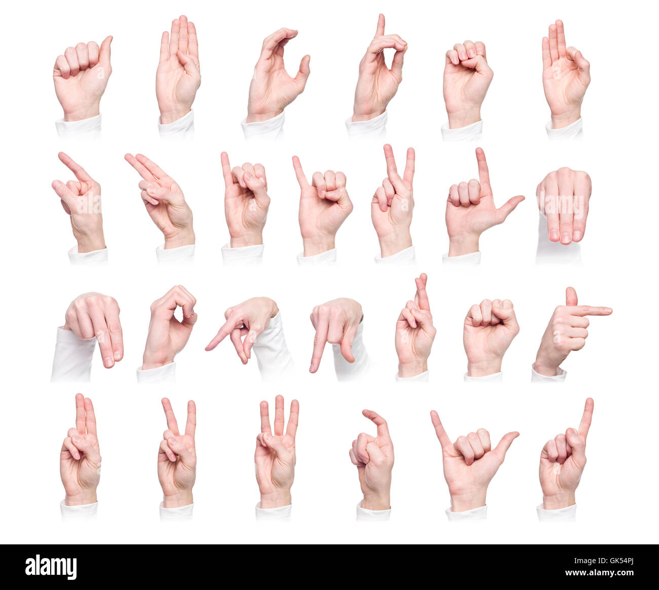 Hand sign language alphabet f hi-res stock photography and images - Alamy