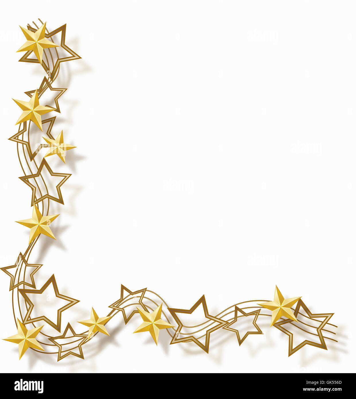 Christmas star confetti border Cut Out Stock Images & Pictures - Alamy