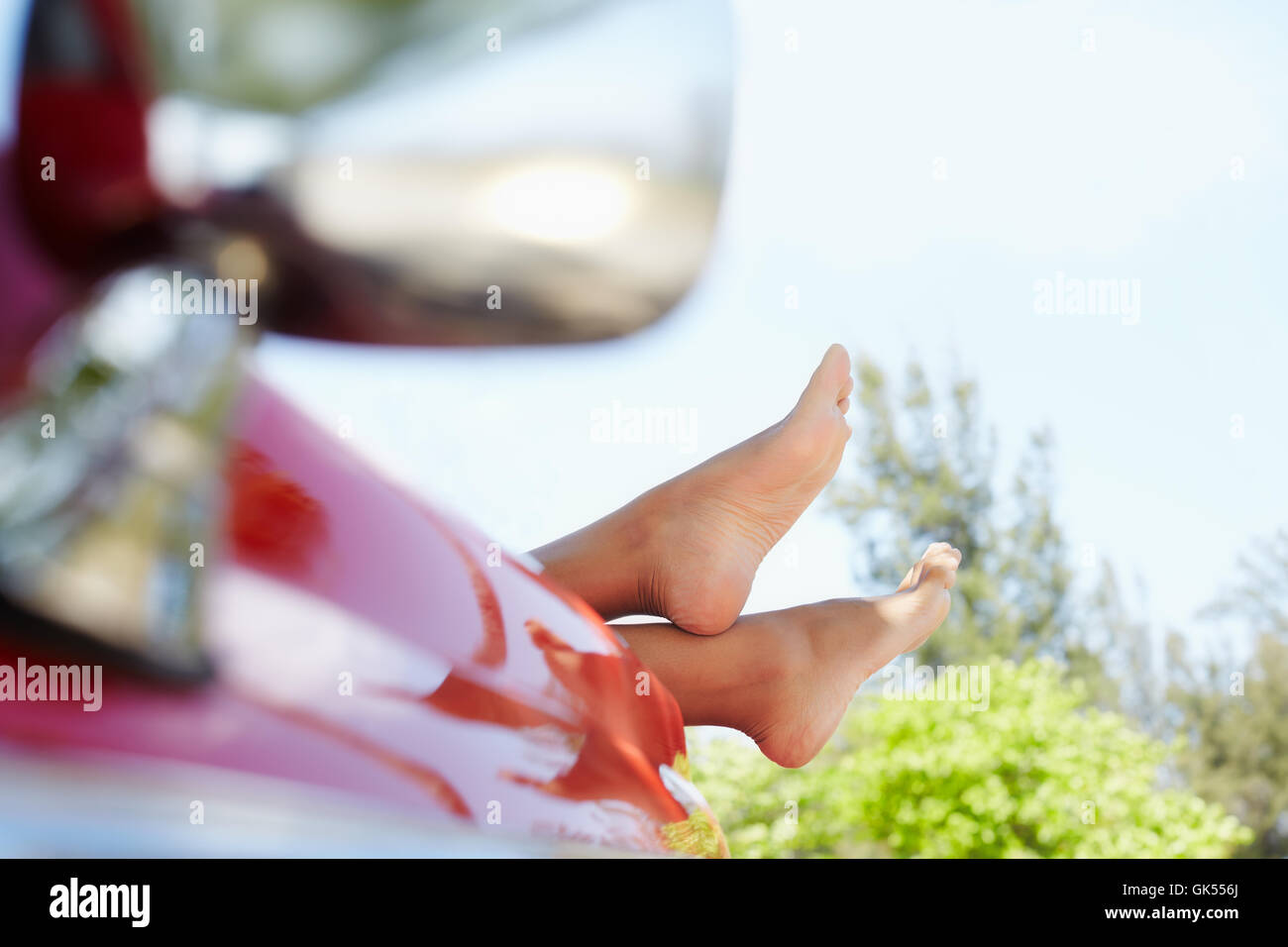 Girl laying car hi-res stock photography and images - Alamy