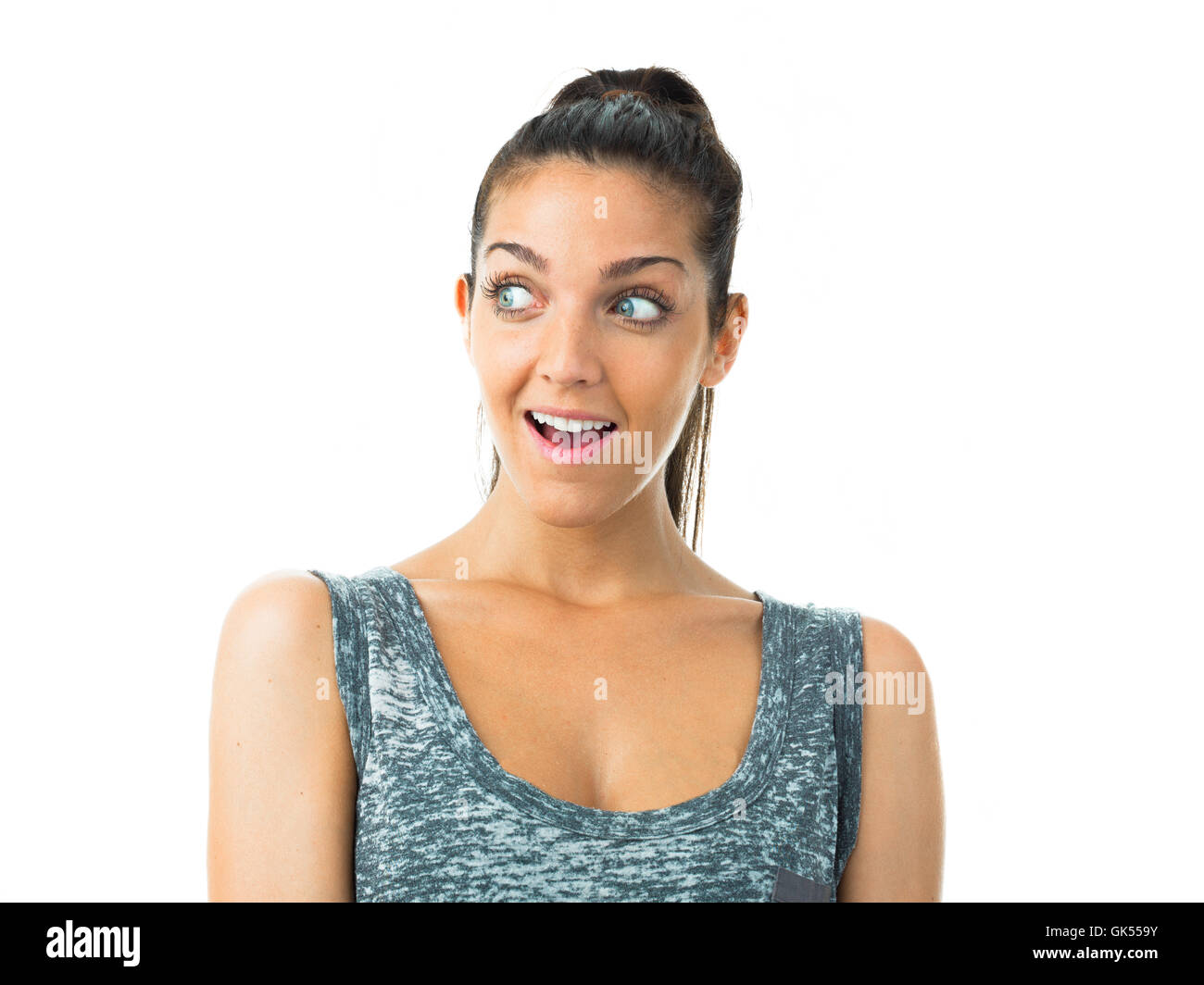 real young woman expression Stock Photo - Alamy