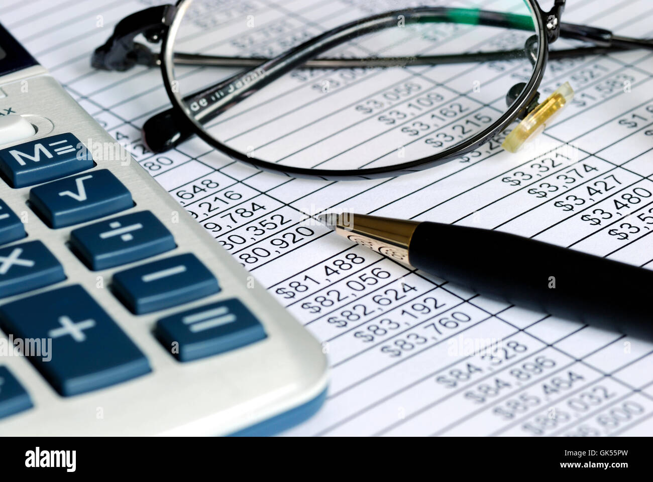 office calculation type Stock Photo - Alamy