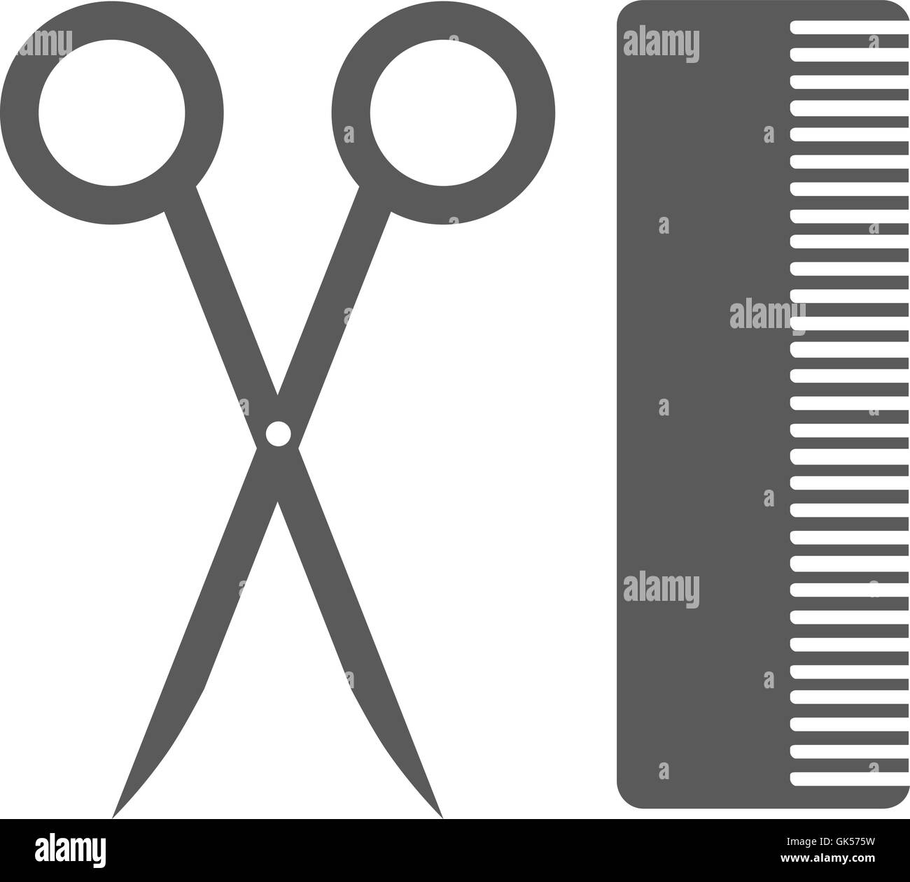 scissors and comb icon Stock Vector Image & Art - Alamy