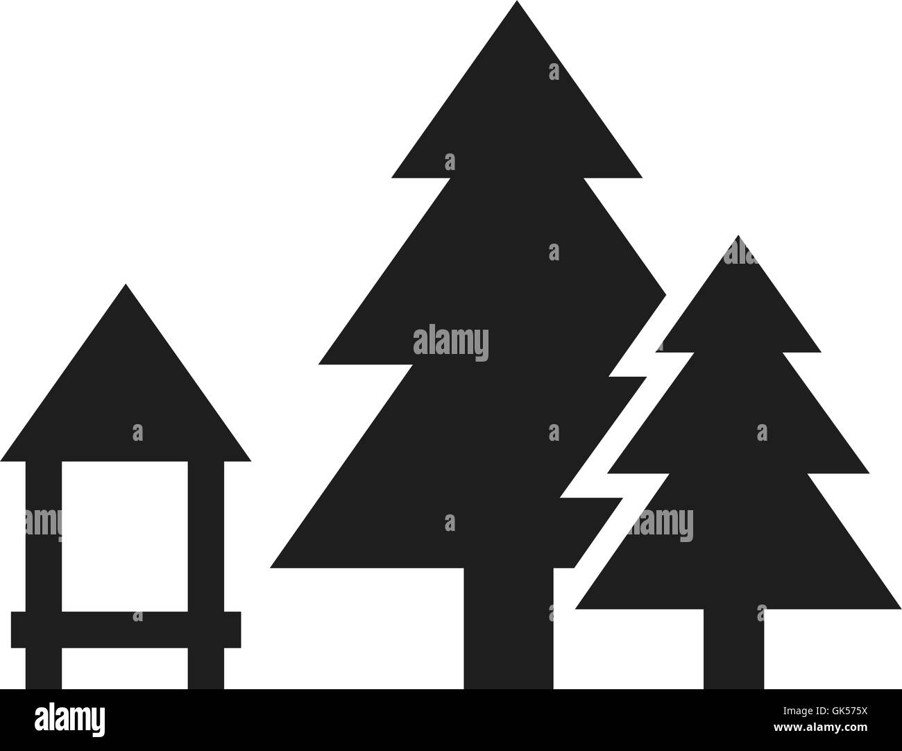 Trees icon vector Stock Vector Image & Art - Alamy