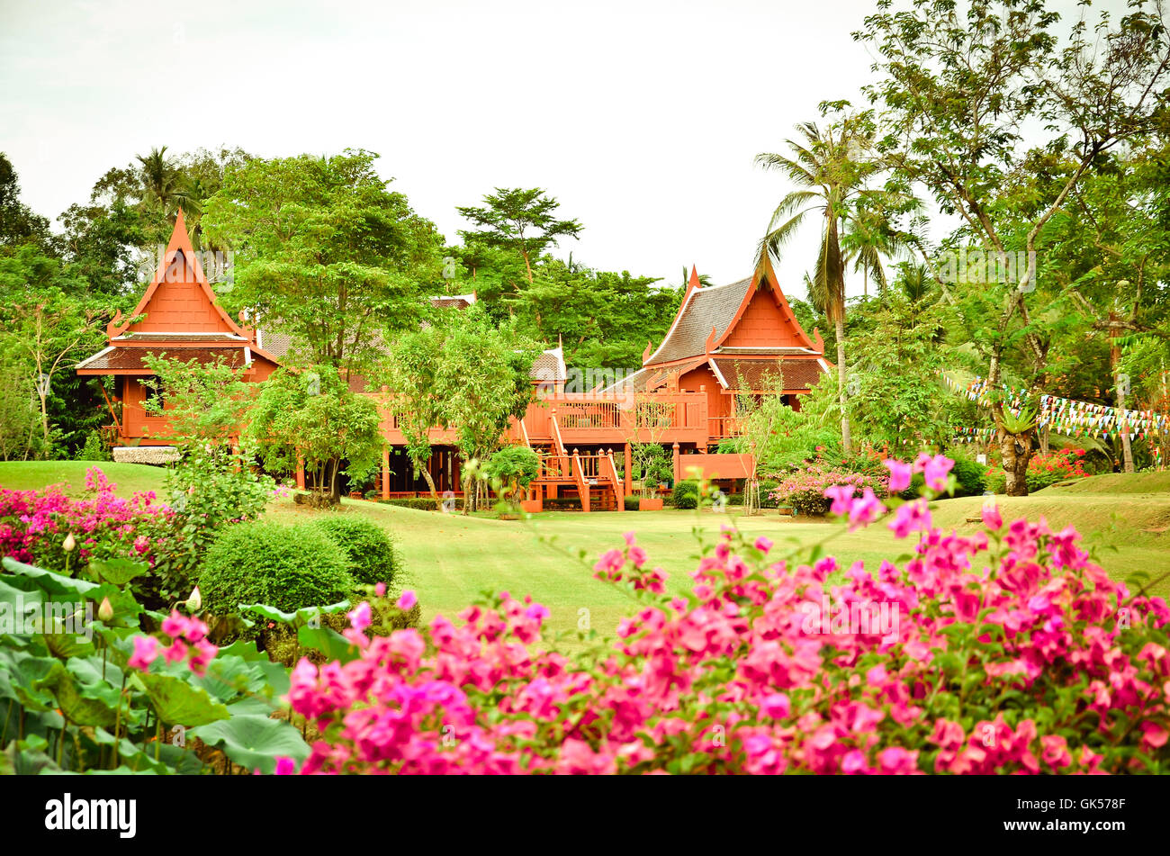 Thai style house Stock Photo - Alamy