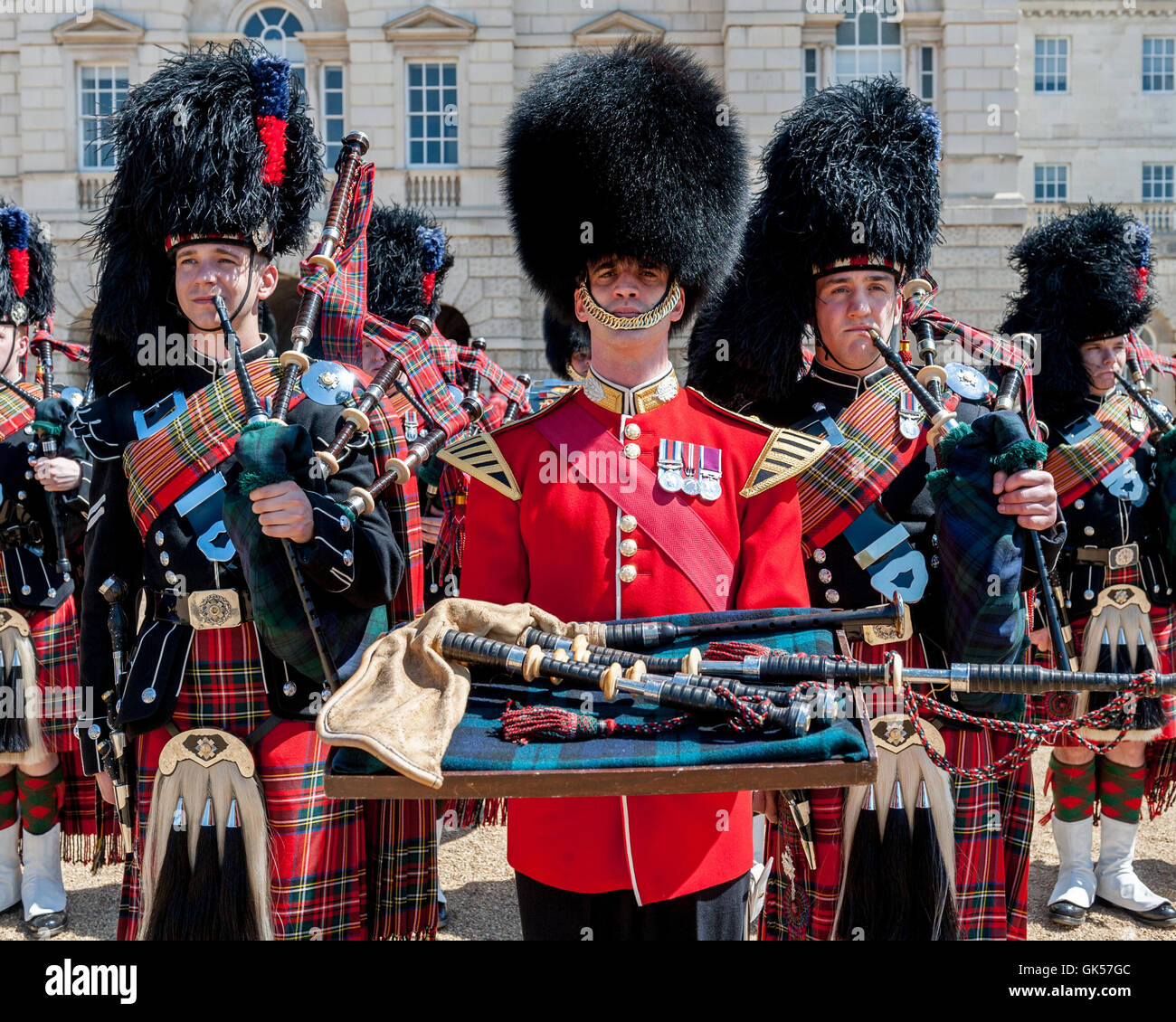 A set of 100-year-old bagpipes belonging to Pipe Major William Lawrie ...