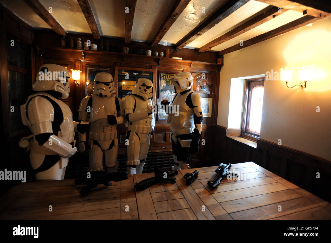 Gloucestershire Trooper Stormtroopers enjoy a pint in the Angel Hotel ...