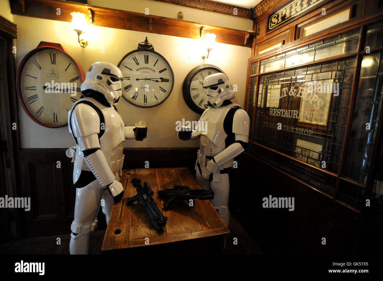 Gloucestershire Trooper Stormtroopers enjoy a pint in the Angel Hotel ...