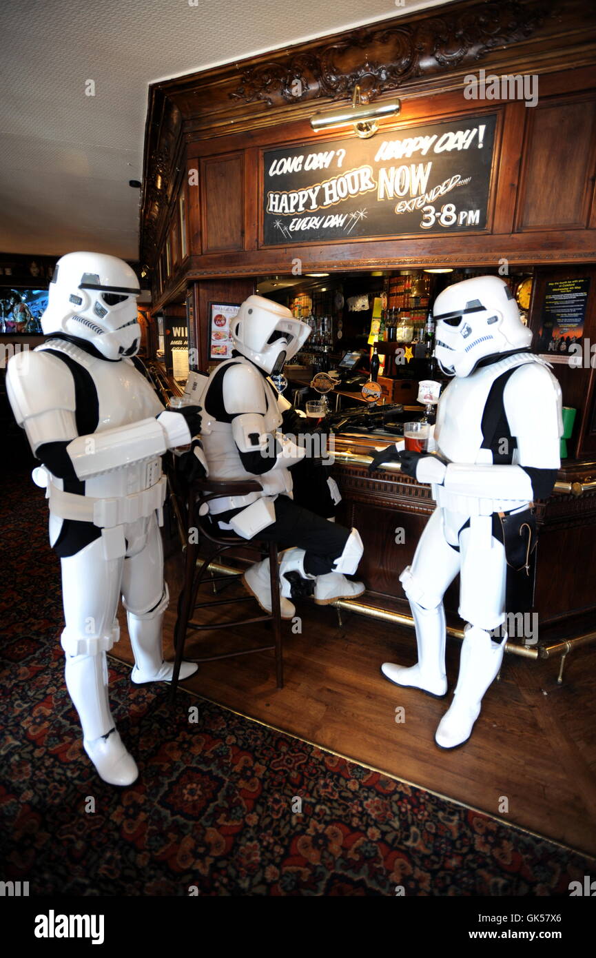Gloucestershire Trooper Stormtroopers enjoy a pint in the Angel Hotel ...