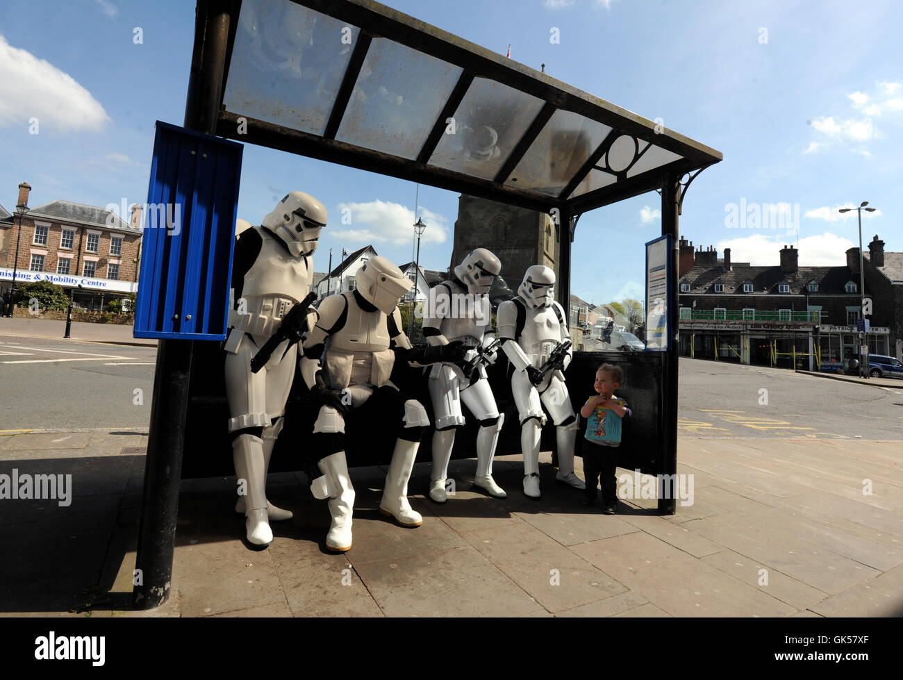 Gloucestershire Trooper Stormtroopers walk around the city of Coleford ...