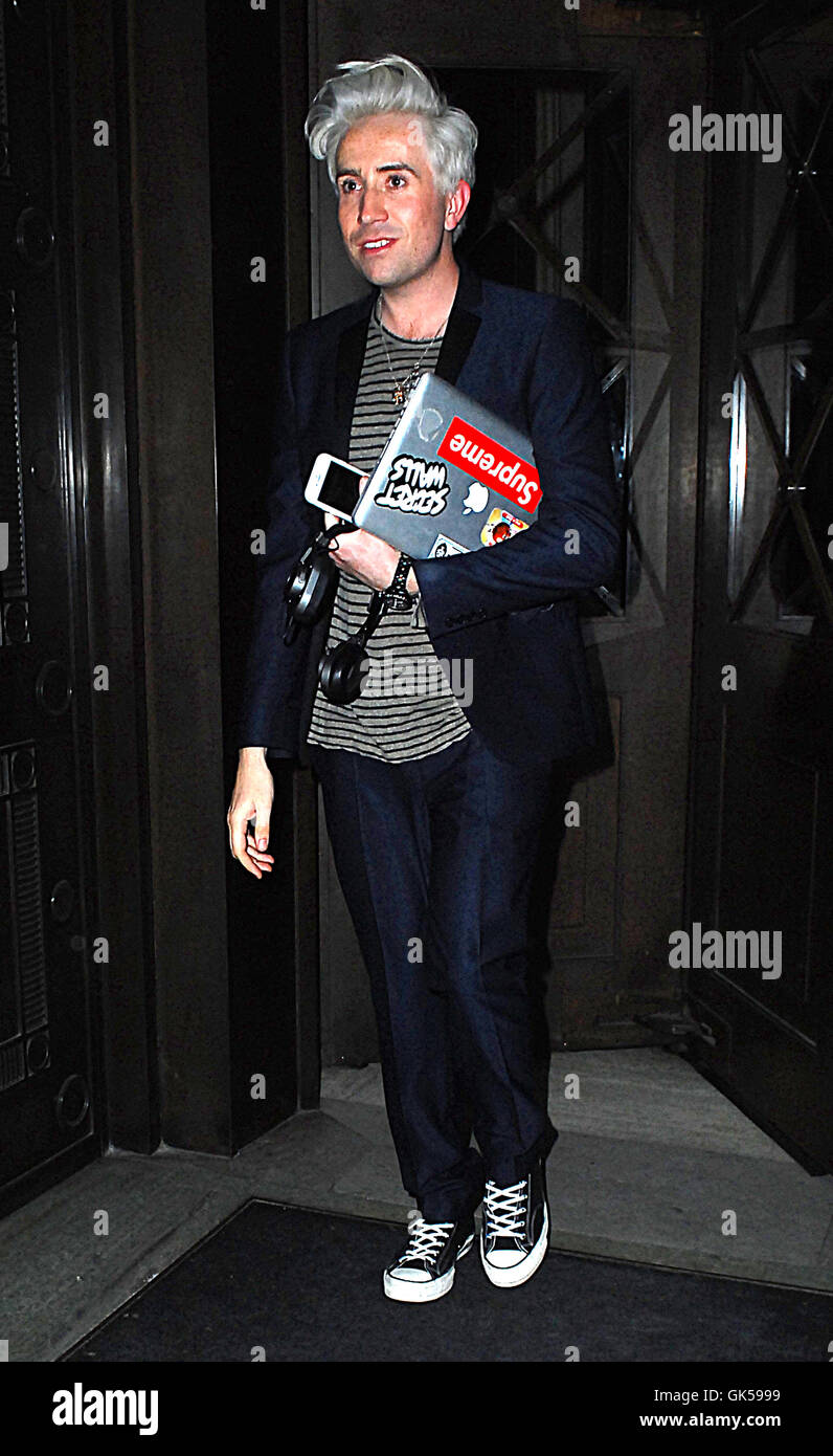 Nick Grimshaw leaving Victoria House after attending The Best of ...