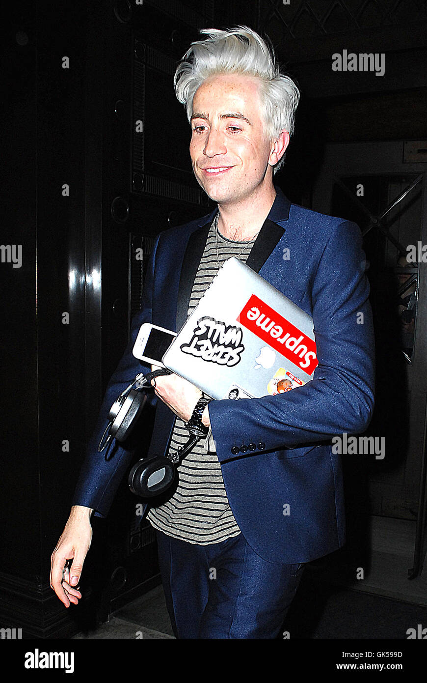 Nick Grimshaw leaving Victoria House after attending The Best of ...