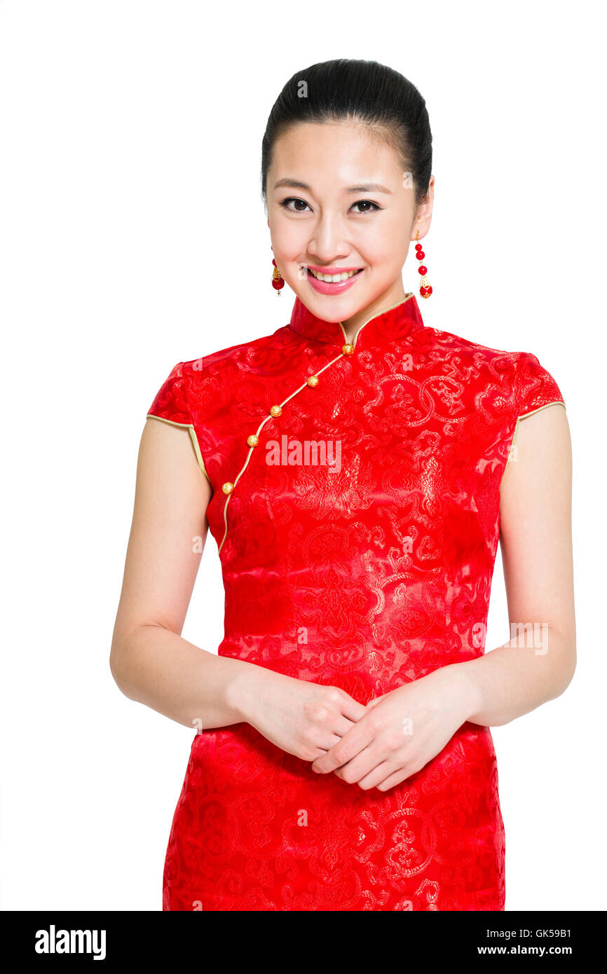 Studio shot of a young woman dressed in traditional costume Stock Photo ...